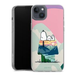 DeinDesign iPhone 14 Plus Handy Silikon H&uuml;lle Case transparent Handyh&uuml;lle Official Licensed Product Peanuts Snoopy Silikon Case