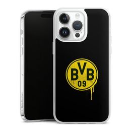 DeinDesign iPhone 14 Pro Max Handy Silikon H&uuml;lle Case transparent Handyh&uuml;lle Borussia Dortmund Official Licensed Product Bvb Silikon Case