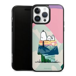 DeinDesign iPhone 14 Pro Max Handy Silikon H&uuml;lle Case schwarz Handyh&uuml;lle Official Licensed Product Peanuts Snoopy
