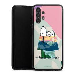 DeinDesign Galaxy A13 4G Handy Silikon H&uuml;lle Case schwarz Handyh&uuml;lle Official Licensed Product Peanuts Snoopy