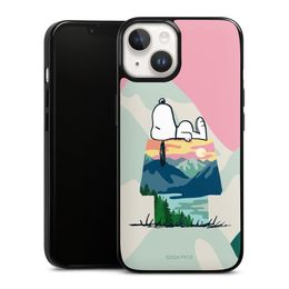 DeinDesign iPhone 14 Handy Silikon H&uuml;lle Case schwarz Handyh&uuml;lle Official Licensed Product Peanuts Snoopy