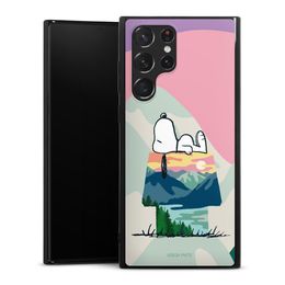 DeinDesign Galaxy S22 Ultra Handy Silikon H&uuml;lle Case schwarz Handyh&uuml;lle Official Licensed Product Peanuts Snoopy