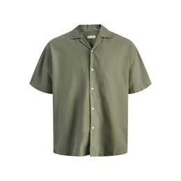 Jack & Jones Jack & Jones Damen Kurzarmhemd &raquo;JJEBREEZE LINEN BLEND RESORT SHIRT SS SN&laquo; mit Knopfleiste L, N-Gr