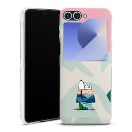 DeinDesign Galaxy Z Flip 6 Handy Hard Case Schutzh&uuml;lle transparent Smartphone Handy H&uuml;lle Snoopy Peanuts Official Licensed Product Hard Case