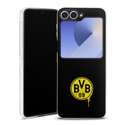 DeinDesign Galaxy Z Flip 6 Handy Hard Case Schutzh&uuml;lle transparent Smartphone Handy H&uuml;lle Official Licensed Product Borussia Dortmund Bvb Hard Case