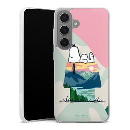 DeinDesign Galaxy S25 Handy Slim Case Silikon Handyh&uuml;lle transparent H&uuml;lle extra d&uuml;nn Official Licensed Product Peanuts Snoopy Silikon Slim Case