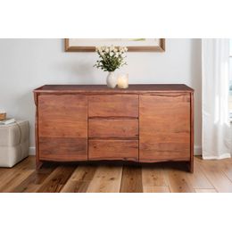 Sideboard Akazienholz massiv nussbaum Kommode 170 x 45 x 90 cm DAHLIA I