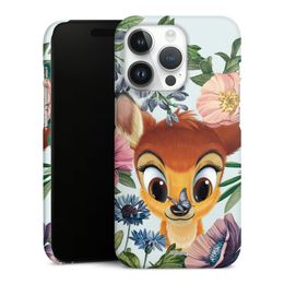 DeinDesign iPhone 14 Pro Handy Premium Case Smartphone Handyh&uuml;lle Schutzh&uuml;lle matt Disney Bambi Flowers Premium Case