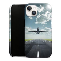 DeinDesign iPhone 14 Handy Premium Case Smartphone Handyh&uuml;lle Schutzh&uuml;lle matt Wanderlust Airplane Urlaub Premium Case
