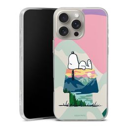 DeinDesign iPhone 16 Pro Max Handy Silikon H&uuml;lle Case transparent Handyh&uuml;lle Official Licensed Product Peanuts Snoopy Silikon Case