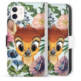 DeinDesign iPhone 12 mini Handy Klapph&uuml;lle Handyh&uuml;lle aus Kunst Leder wei&szlig; Flip Case Disney Bambi Flowers Sideflip mit Lasche