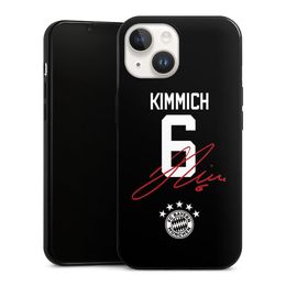 DeinDesign iPhone 14 Handy Slim Case extra d&uuml;nn Silikon Handyh&uuml;lle schwarz H&uuml;lle Fcb Fc Bayern M&uuml;nchen Kimmich Silikon Slim Case