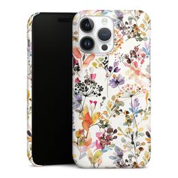 DeinDesign iPhone 14 Pro Max Handy Premium Case Smartphone Handyh&uuml;lle Schutzh&uuml;lle gl&auml;nzend Pastel Flower Muster Premium Case