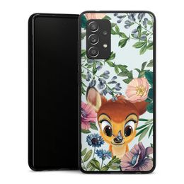 DeinDesign Galaxy A52s 5G Handy Silikon H&uuml;lle Case schwarz Handyh&uuml;lle Disney Bambi Flowers