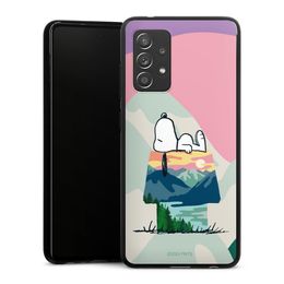 DeinDesign Galaxy A52s 5G Handy Silikon H&uuml;lle Case schwarz Handyh&uuml;lle Official Licensed Product Peanuts Snoopy