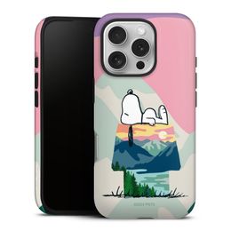 DeinDesign iPhone 16 Pro Handy Panzer Handyh&uuml;lle robuste Outdoor H&uuml;lle Schutzh&uuml;lle gl&auml;nzend Official Licensed Product Peanuts Snoopy Tough Case