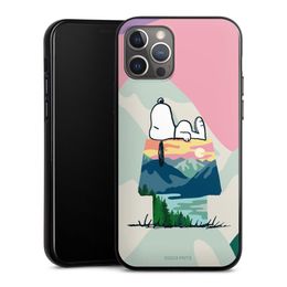 DeinDesign iPhone 12 Pro Handy Silikon H&uuml;lle Case schwarz Handyh&uuml;lle Official Licensed Product Peanuts Snoopy
