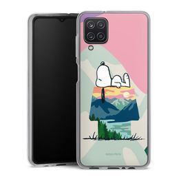 DeinDesign Galaxy A12 Handy Silikon H&uuml;lle Case transparent Handyh&uuml;lle Snoopy Peanuts Official Licensed Product Silikon Case