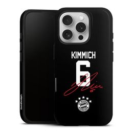 DeinDesign iPhone 16 Pro Handy Panzer Handyh&uuml;lle robuste Outdoor H&uuml;lle Schutzh&uuml;lle gl&auml;nzend Fcb Fc Bayern M&uuml;nchen Kimmich Tough Case