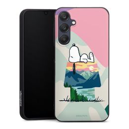 DeinDesign Galaxy A25 5G Handy Premium Silikon H&uuml;lle Handyh&uuml;lle schwarz Case Official Licensed Product Peanuts Snoopy Silikon Premium Case