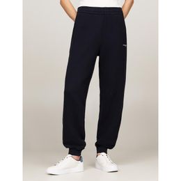 Tommy Hilfiger Damen Sweathose &raquo;REG MINI CORP SWEATPANTS&laquo; mit Logoschriftzug blau S (36), N-Gr