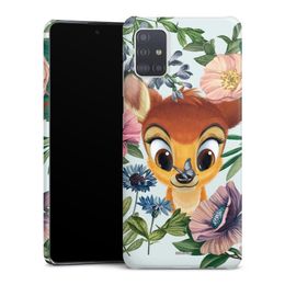 DeinDesign Galaxy A51 Handy Premium Case Smartphone Handyh&uuml;lle Schutzh&uuml;lle gl&auml;nzend Disney Bambi Flowers Premium Case