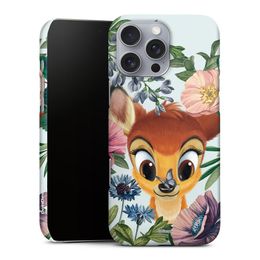 DeinDesign iPhone 16 Pro Max Handy Premium Case Smartphone Handyh&uuml;lle Schutzh&uuml;lle gl&auml;nzend Disney Bambi Flowers Premium Case