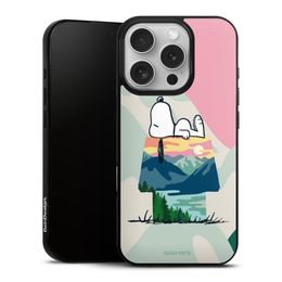 DeinDesign iPhone 16 Pro Handy Slim Case extra d&uuml;nn Silikon Handyh&uuml;lle schwarz H&uuml;lle Official Licensed Product Peanuts Snoopy Silikon Slim Case