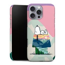 DeinDesign iPhone 16 Pro Max Handy Premium Case Smartphone Handyh&uuml;lle Schutzh&uuml;lle gl&auml;nzend Official Licensed Product Peanuts Snoopy Premium Case