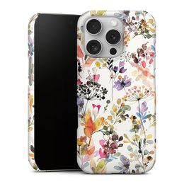 DeinDesign iPhone 16 Pro Handy Premium Case Smartphone Handyh&uuml;lle Schutzh&uuml;lle gl&auml;nzend Pastel Flower Muster Premium Case