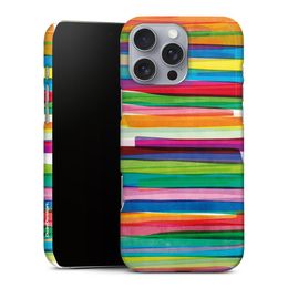 DeinDesign iPhone 16 Pro Max Handy Premium Case Smartphone Handyh&uuml;lle Schutzh&uuml;lle matt Water Colour Stripes Colourful Premium Case