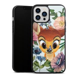 DeinDesign iPhone 13 Pro Max Handy Silikon H&uuml;lle Case schwarz Handyh&uuml;lle Disney Bambi Flowers