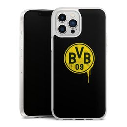 DeinDesign iPhone 13 Pro Max Handy Silikon H&uuml;lle Case transparent Handyh&uuml;lle Borussia Dortmund Official Licensed Product Bvb Silikon Case