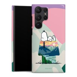 DeinDesign Galaxy S23 Ultra Handy Premium Case Smartphone Handyh&uuml;lle Schutzh&uuml;lle gl&auml;nzend Official Licensed Product Peanuts Snoopy Premium Case
