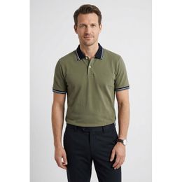 OLYMP Herren OLYMP Poloshirt &raquo;Casual&laquo; farbliche Kontrast-Details gr&uuml;n M