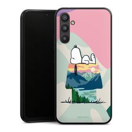 DeinDesign Galaxy A34 5G Handy Silikon H&uuml;lle Case schwarz Handyh&uuml;lle Official Licensed Product Peanuts Snoopy