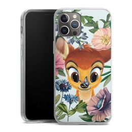 DeinDesign iPhone 12 Pro Max Handy Silikon H&uuml;lle Case transparent Handyh&uuml;lle Disney Bambi Flowers Silikon Case