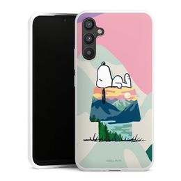 DeinDesign Galaxy A34 5G Handy Silikon H&uuml;lle Case wei&szlig; Handyh&uuml;lle Official Licensed Product Peanuts Snoopy Silikon Case