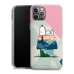 DeinDesign iPhone 12 Pro Max Handy Silikon H&uuml;lle Case transparent Handyh&uuml;lle Official Licensed Product Peanuts Snoopy Silikon Case