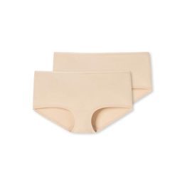 Schiesser Damen H&uuml;ftpanty &raquo;95/5&laquo; 2er-Pack, mit flachen N&auml;hten beige 36