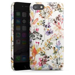 DeinDesign iPhone SE (2020) Handy Premium Case Smartphone Handyh&uuml;lle Schutzh&uuml;lle gl&auml;nzend Pastel Flower Muster Premium Case