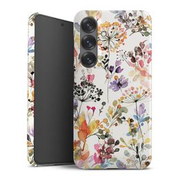 DeinDesign Galaxy S25 Handy Premium Case Smartphone Handyh&uuml;lle Schutzh&uuml;lle gl&auml;nzend Pastel Flower Muster Premium Case