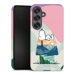 DeinDesign Galaxy S25 Handy Panzer Handyh&uuml;lle robuste Outdoor H&uuml;lle Schutzh&uuml;lle gl&auml;nzend Official Licensed Product Peanuts Snoopy Tough Case