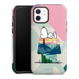 DeinDesign iPhone 12 mini Handy Panzer Handyh&uuml;lle robuste Outdoor H&uuml;lle Schutzh&uuml;lle gl&auml;nzend Official Licensed Product Peanuts Snoopy Tough Case