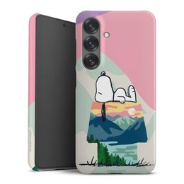 DeinDesign Galaxy S25 Handy Premium Case Smartphone Handyh&uuml;lle Schutzh&uuml;lle matt Official Licensed Product Peanuts Snoopy Premium Case