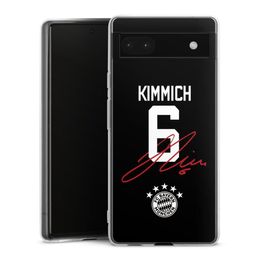 DeinDesign Google Pixel 6a Handy Silikon H&uuml;lle Case transparent Handyh&uuml;lle Fcb Fc Bayern M&uuml;nchen Kimmich Silikon Case