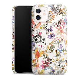 DeinDesign iPhone 12 Handy Premium Case Smartphone Handyh&uuml;lle Schutzh&uuml;lle gl&auml;nzend Pastel Flower Muster Premium Case