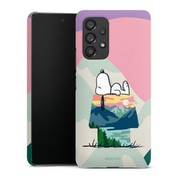DeinDesign Galaxy A53 5G Handy Premium Case Smartphone Handyh&uuml;lle Schutzh&uuml;lle gl&auml;nzend Snoopy Peanuts Official Licensed Product Premium Case
