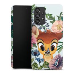 DeinDesign Galaxy A53 5G Handy Premium Case Smartphone Handyh&uuml;lle Schutzh&uuml;lle gl&auml;nzend Disney Flowers Bambi Premium Case