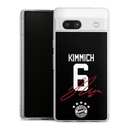 DeinDesign Google Pixel 7a Handy Silikon H&uuml;lle Case transparent Handyh&uuml;lle Fcb Fc Bayern M&uuml;nchen Kimmich Silikon Case
